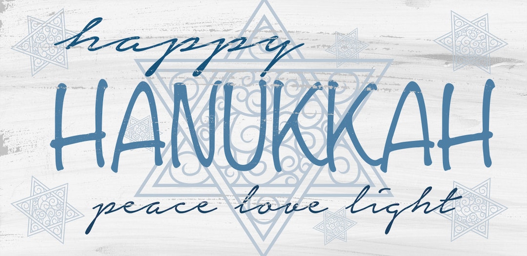 Hanukkah Sign,happy Hanukkah, Holiday Decor , Holiday Sign,peace Love ...
