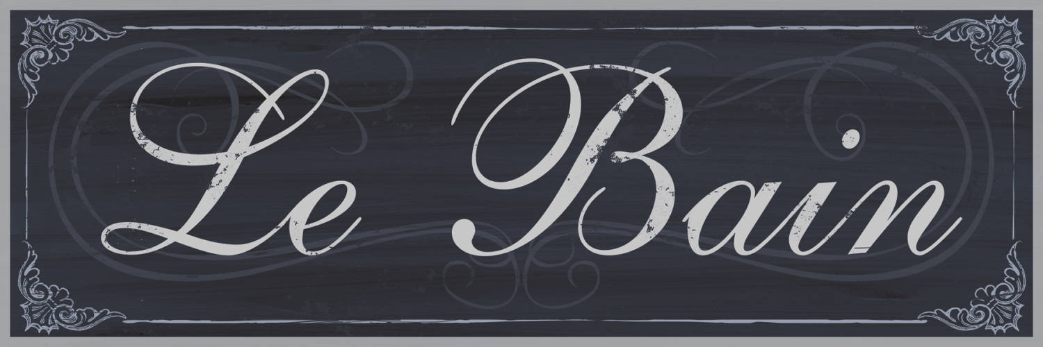 Le Bain Wood Sign, French Bath, Distressed Bath Sign, French Bath Decor ...