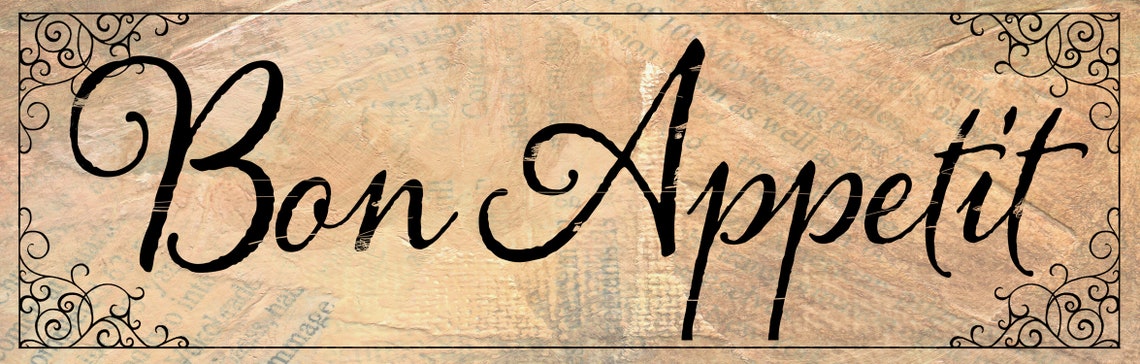 Bon Appetit French Decor French Kitchen Wall Sign Vintage - Etsy