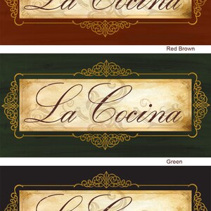 La Cocina Sign, Spanish Kitchen Wall Decor, Classical Look Spanish ...