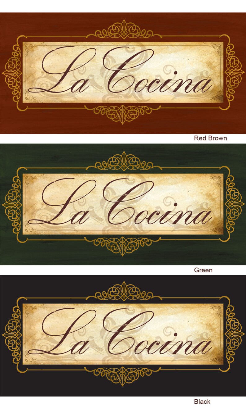 La Cocina Sign, Spanish Kitchen Wall Decor, Classical Look Spanish ...