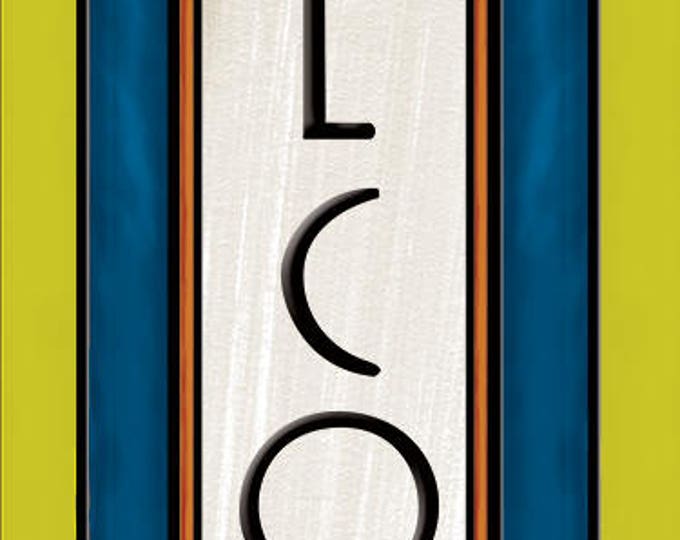 Welcome Sign, Arts and Craft Stained Glass Look, Craftsman Style ...