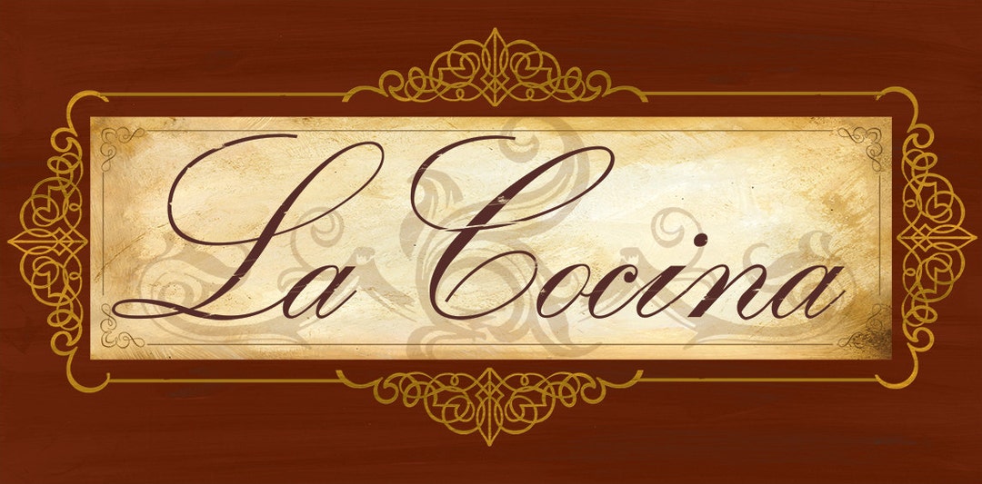 La Cocina Sign, Spanish Kitchen Wall Decor, Classical Look Spanish ...