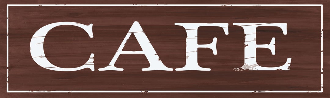 Cafe Wood Kitchen Sign, Rustic Cafe Sign, Kitchen Decor, Country ...