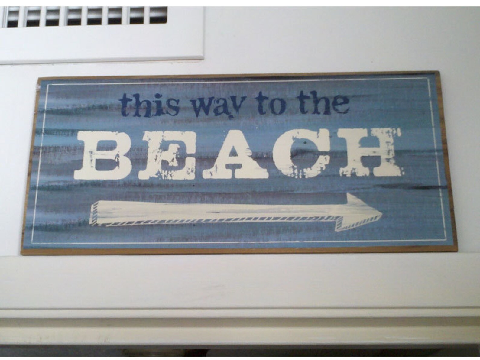Beach Wall Sign,"this Way to the Beach", Rustic Beach Decor, Distressed ...