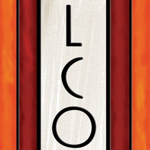 Welcome Sign, Arts and Craft Stained Glass Look, Craftsman Style ...