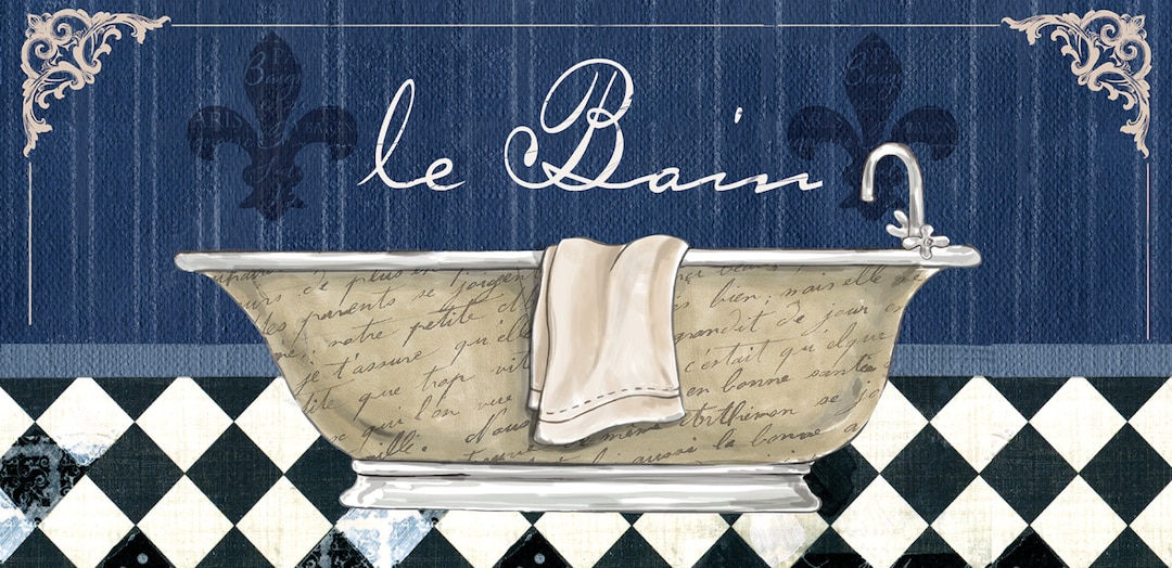 Le Bain Sign, Bath Sign, Bath Wall Decor, Le Bain Bathroom , French ...