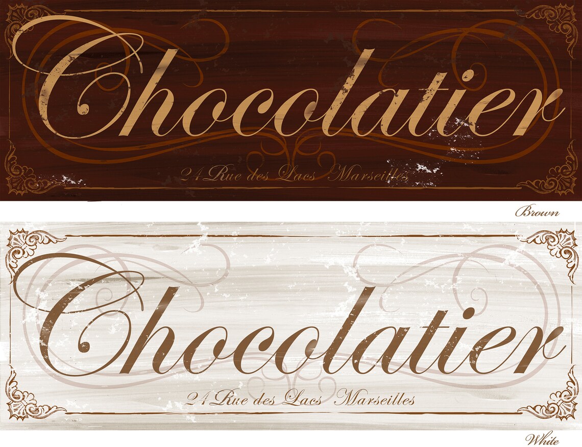 Chocolatier Sign French Kitchen Wall Decor French Decor - Etsy