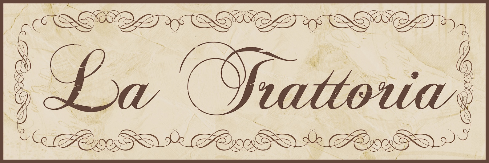 La Trattoria Wood Sign, Italian Kitchen Decor, Distressed Trattoria ...