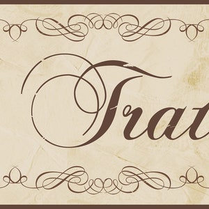 La Trattoria Wood Sign, Italian Kitchen Decor, Distressed Trattoria ...