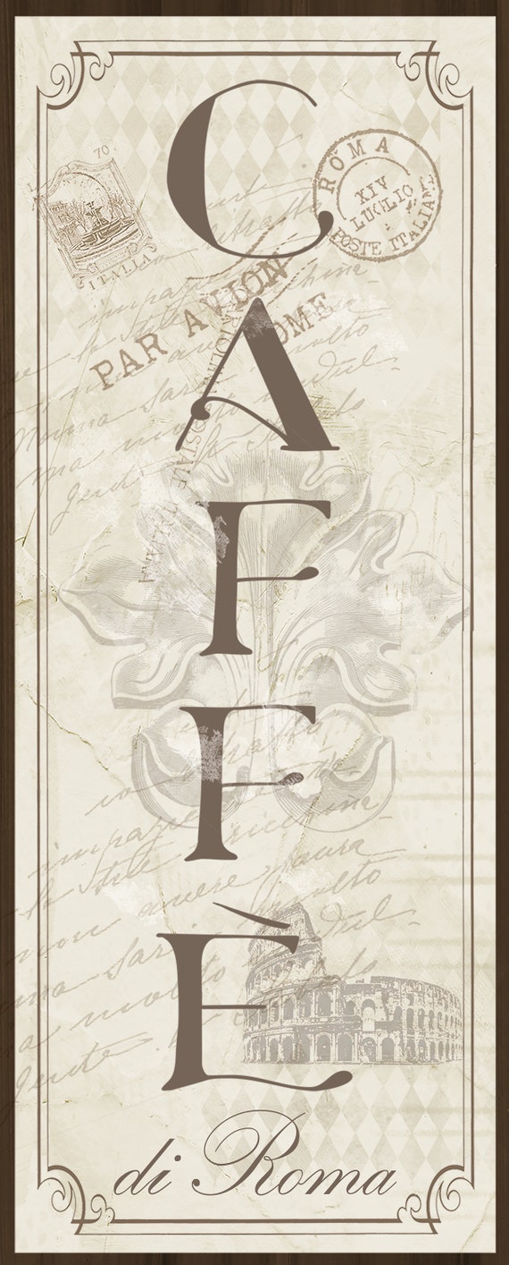 Vertical Cafe Sign
