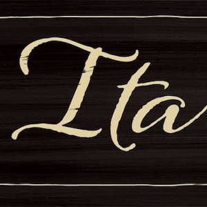 Cafe Italiano Wood Kitchen Sign, Rustic Cafe Sign, Italian Kitchen ...