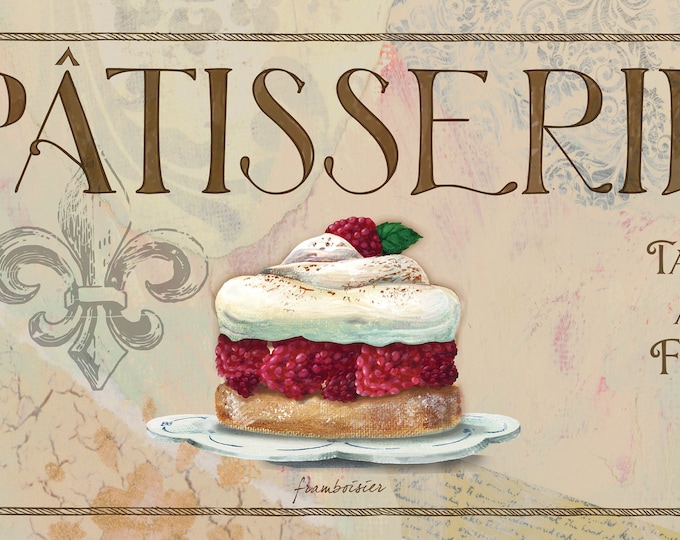 Patisserie IV French Wall Decor, French Pastry, French Kitchen Decor ...