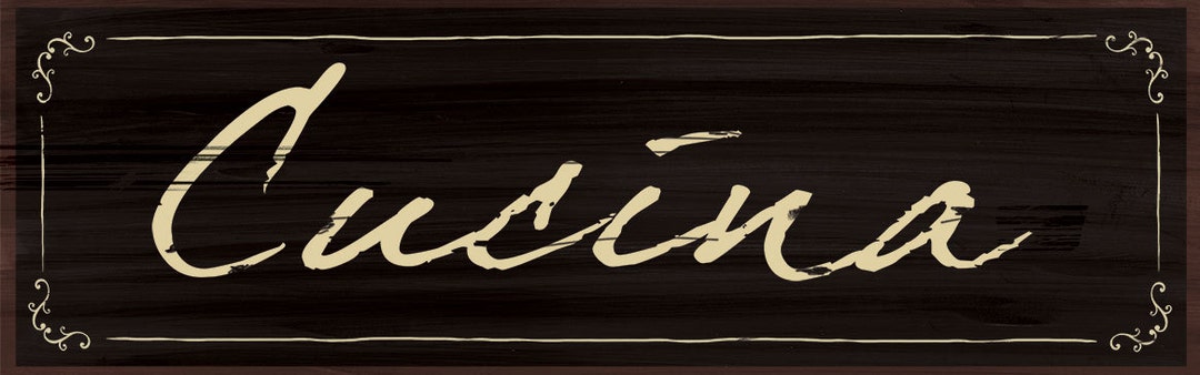 Cucina Wall Sign,italian Kitchen Wall Decor, Italian Kitchen, Rustic ...