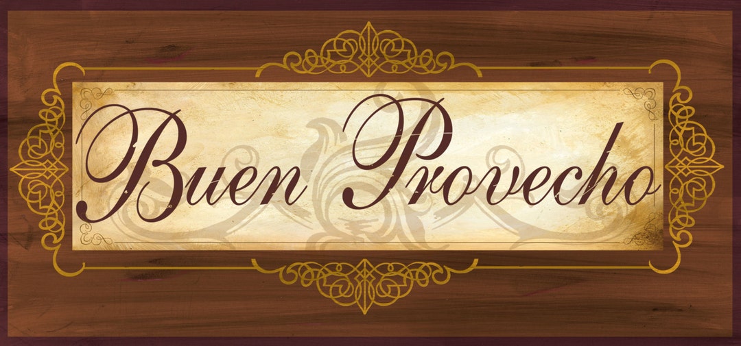 Buen Provecho Spanish Kitchen Wall Decor, Classic Kitchen Sign,spanish ...