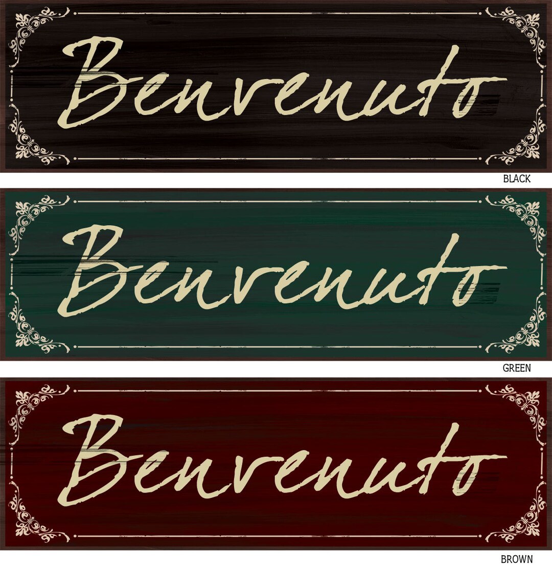 Benvenuto Italian Welcome Rustic Italian Wood Wall Decor Available in ...