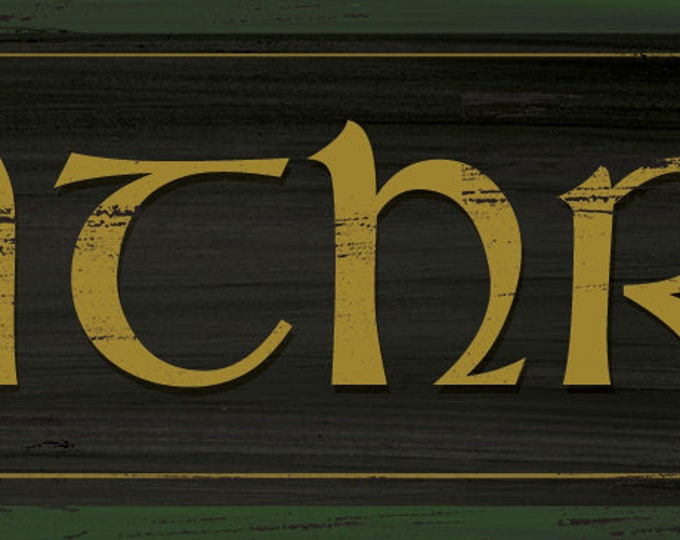 Leithris, Irish Toilet, Irish Wood Rustic Sign, Gaelic Bath Sign 4x14 ...