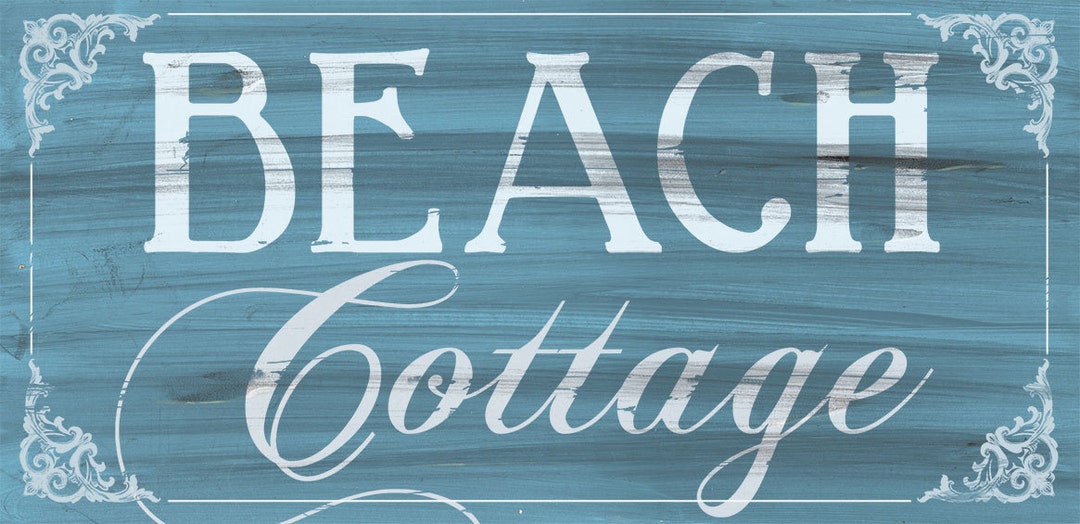 Beach Cottage Sign, Shabby Chic Sign, Shabby Chic Beach, Coastal Decor ...