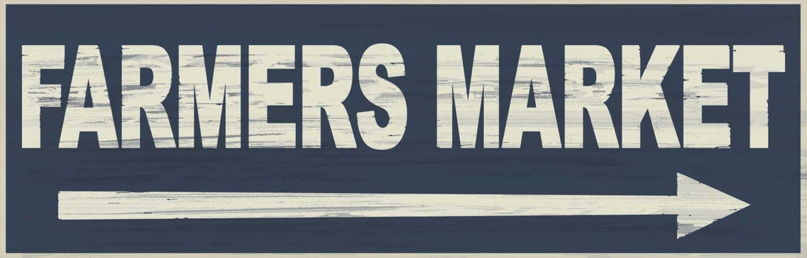 Farmers Market Rustic Kitchen Signfarm Style Sign Farm | Etsy