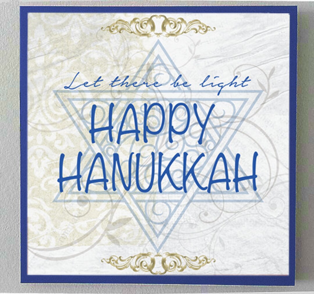 Hanukkah Sign,happy Hanukkah ,let There Be Light ,jewish Holiday ...