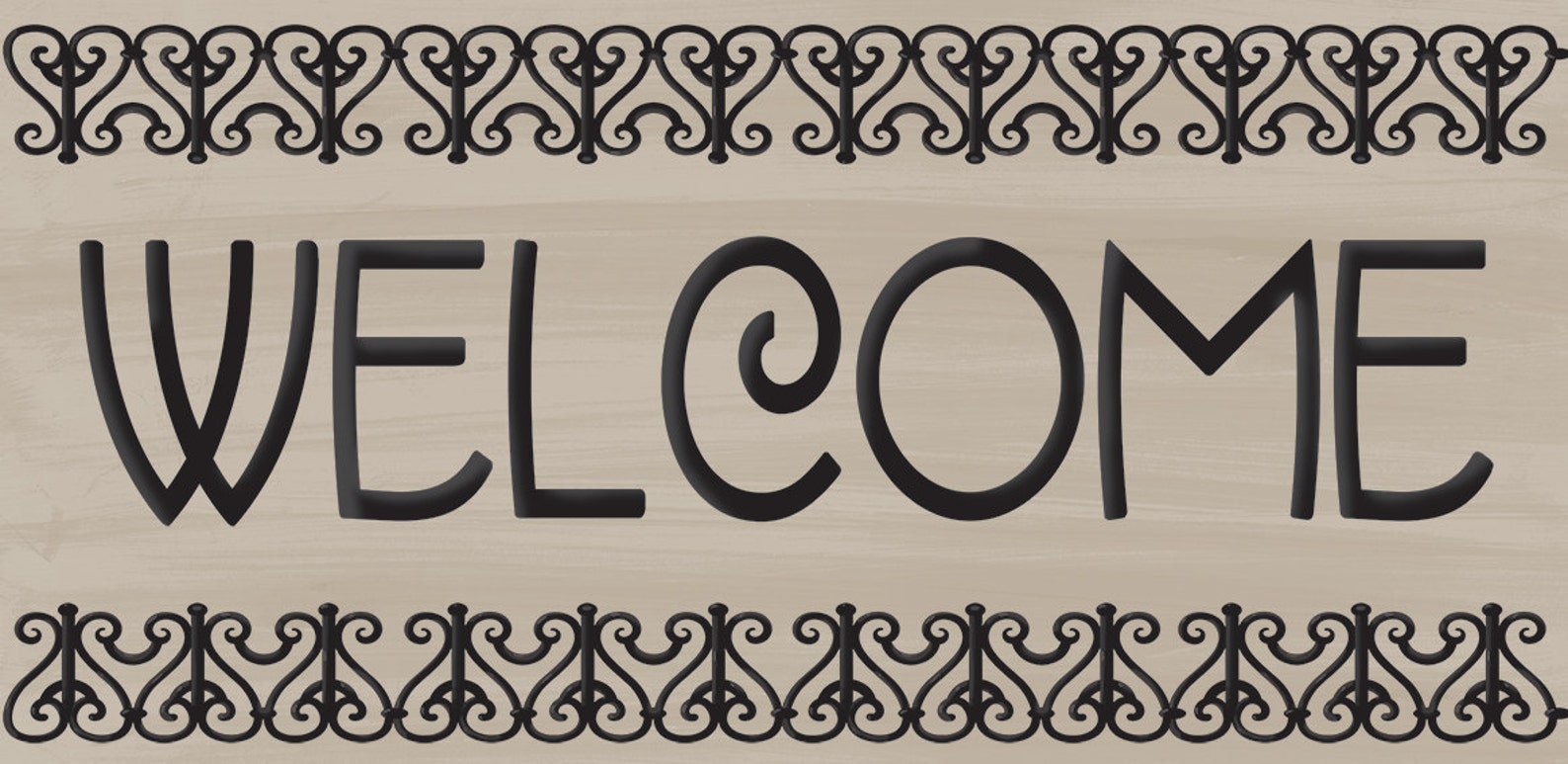 Welcome Sign, Craftsman Style Welcome, Arts and Crafts Welcome, Wrought ...