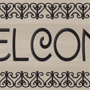 Welcome Sign, Craftsman Style Welcome, Arts and Crafts Welcome, Wrought ...
