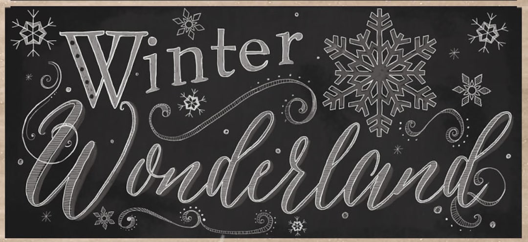 Chalkboard Winter Sign, Winter Wonderland, Chalkboard Sign, Chalk ...