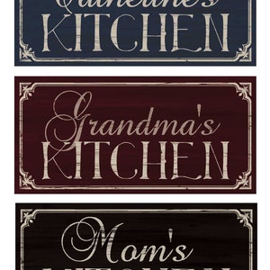 Rustic Kitchen Wall Decor,personalized Kitchen Signs,kitchen Gift Signs ...