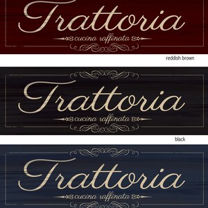 Trattoria Rustic Italian Wood Wall Decor, Fine Dining, Cucina Raffinata ...