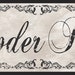 Powder Room Sign, Victorian Black and White Bathroom Decor,powder Room ...