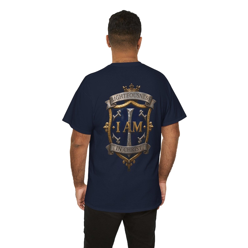 Righteousness in Christ T-shirt | Heraldic Shield Faith Tee | 100% ...