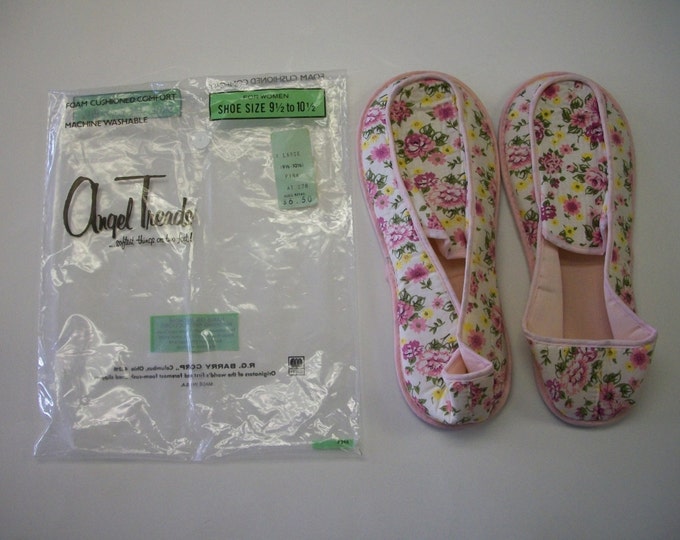 Vintage Angel Treads AKA Dearfoam Bedroom Slippers Rose Fleur - Etsy