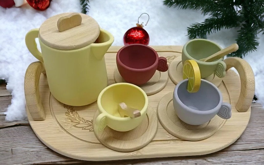 Wooden Afternoon Tea Play Set Montessori Tea Party Set Kid - Etsy