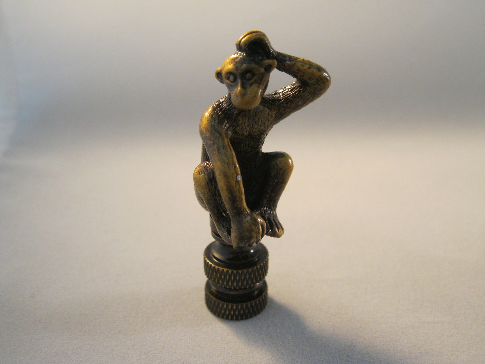 MONKEY Aged Brass Lamp Finial-highly Detailed Cast Metal - Etsy