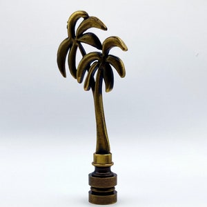 PALM TREE Lamp Finial-highly Detailed Cast Metal-aged Brass Finish - Etsy