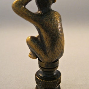 MONKEY Aged Brass Lamp Finial-highly Detailed Cast Metal - Etsy