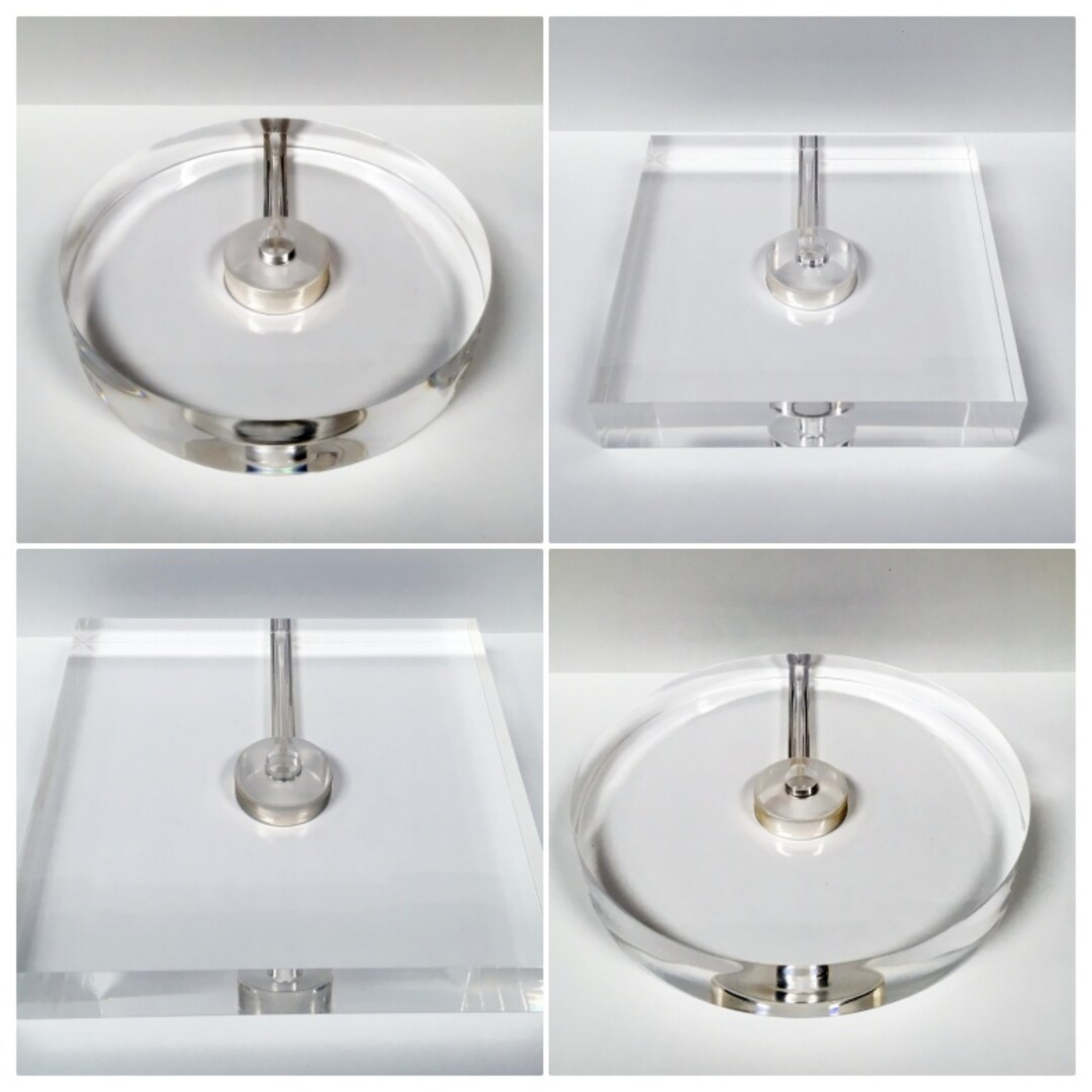 Lamp Parts-acrylic LAMP Bases-square or Round, 5 or 6, 1 Pc. - Etsy