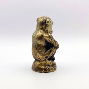 THINKING MONKEY Aged Brass Lamp Finial-highly Detailed Cast Metal - Etsy