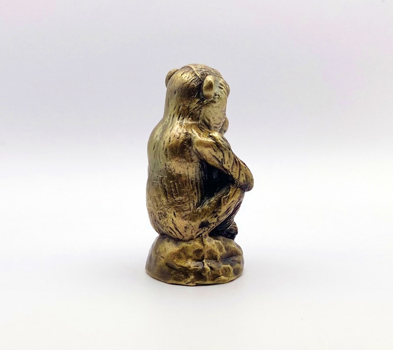 THINKING MONKEY Aged Brass Lamp Finial-highly Detailed Cast Metal - Etsy