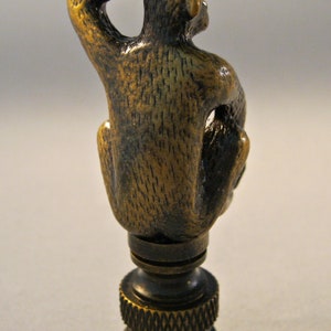 MONKEY Aged Brass Lamp Finial-highly Detailed Cast Metal - Etsy