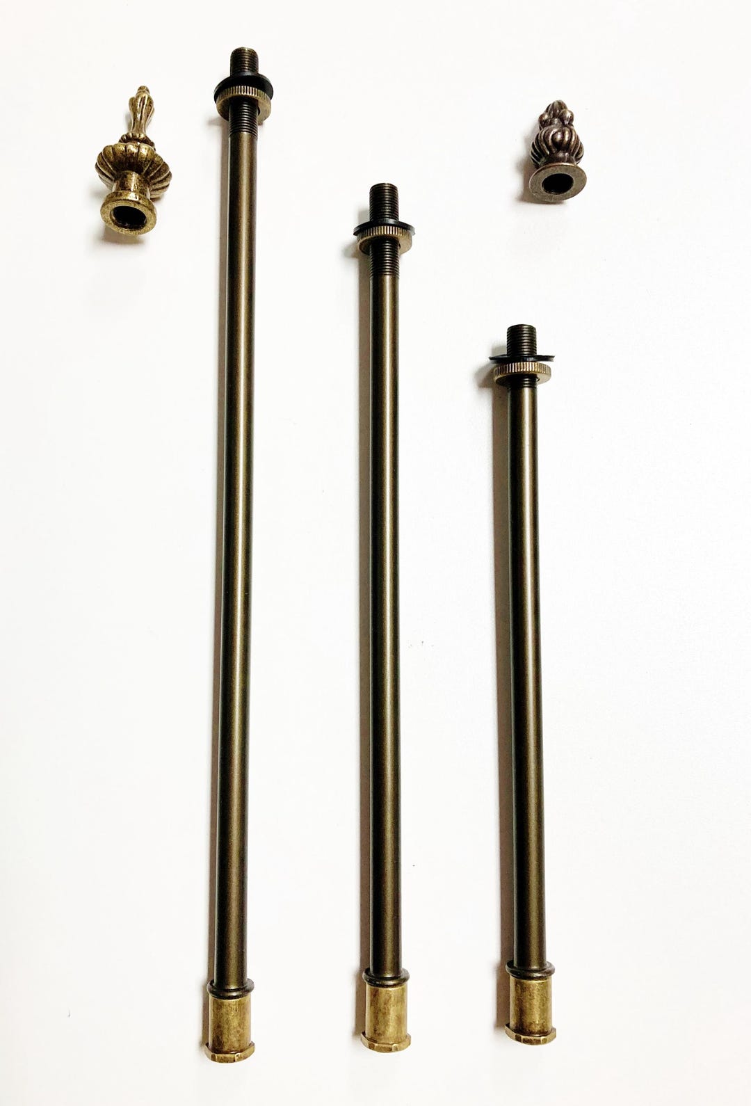 Lamp Parts-tiffany Shade Riser/threaded Pipe Kit, Bronze, Available in ...