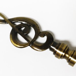 MUSIC STAFF Aged Brass Lamp Finial-highly Detailed Cast Metal - Etsy