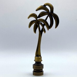 PALM TREE Lamp Finial-highly Detailed Cast Metal-aged Brass Finish - Etsy