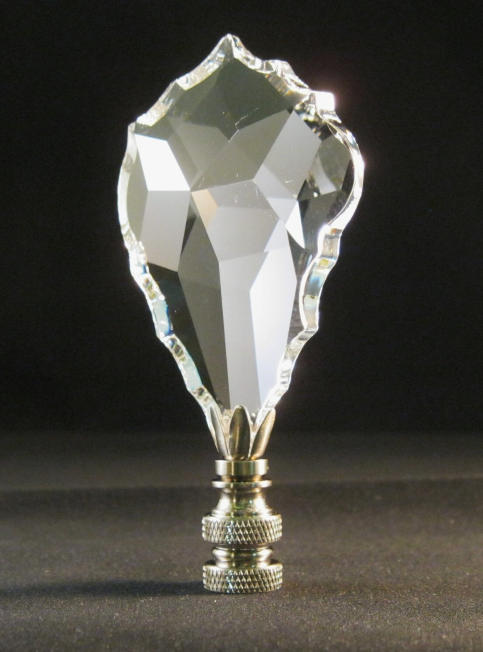 Lamp Finial-large 24% Lead Crystal MAPLE LEAF Lamp - Etsy