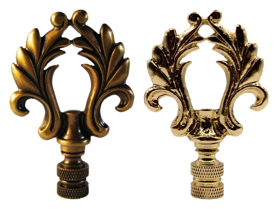 ORNAMENTAL LOOP Lamp Finial-available in Aged Brass or Polished Brass ...