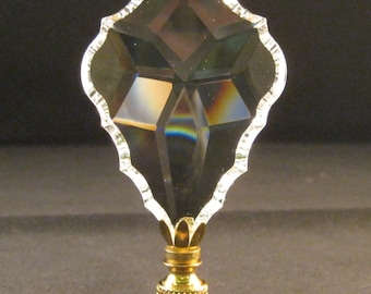 Lamp Finial-large 24% Lead Crystal MAPLE LEAF Lamp - Etsy