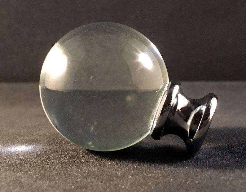 LARGE ORB Optic Crystal Lamp Finial-chrome Finish - Etsy