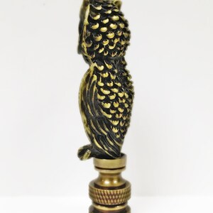 OWL Aged Brass Finish Lamp Finial-highly Detailed Cast Metal - Etsy