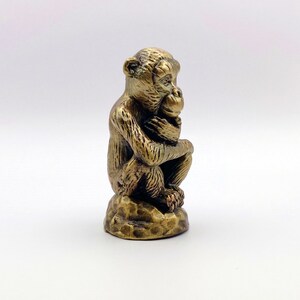 THINKING MONKEY Aged Brass Lamp Finial-highly Detailed Cast Metal - Etsy