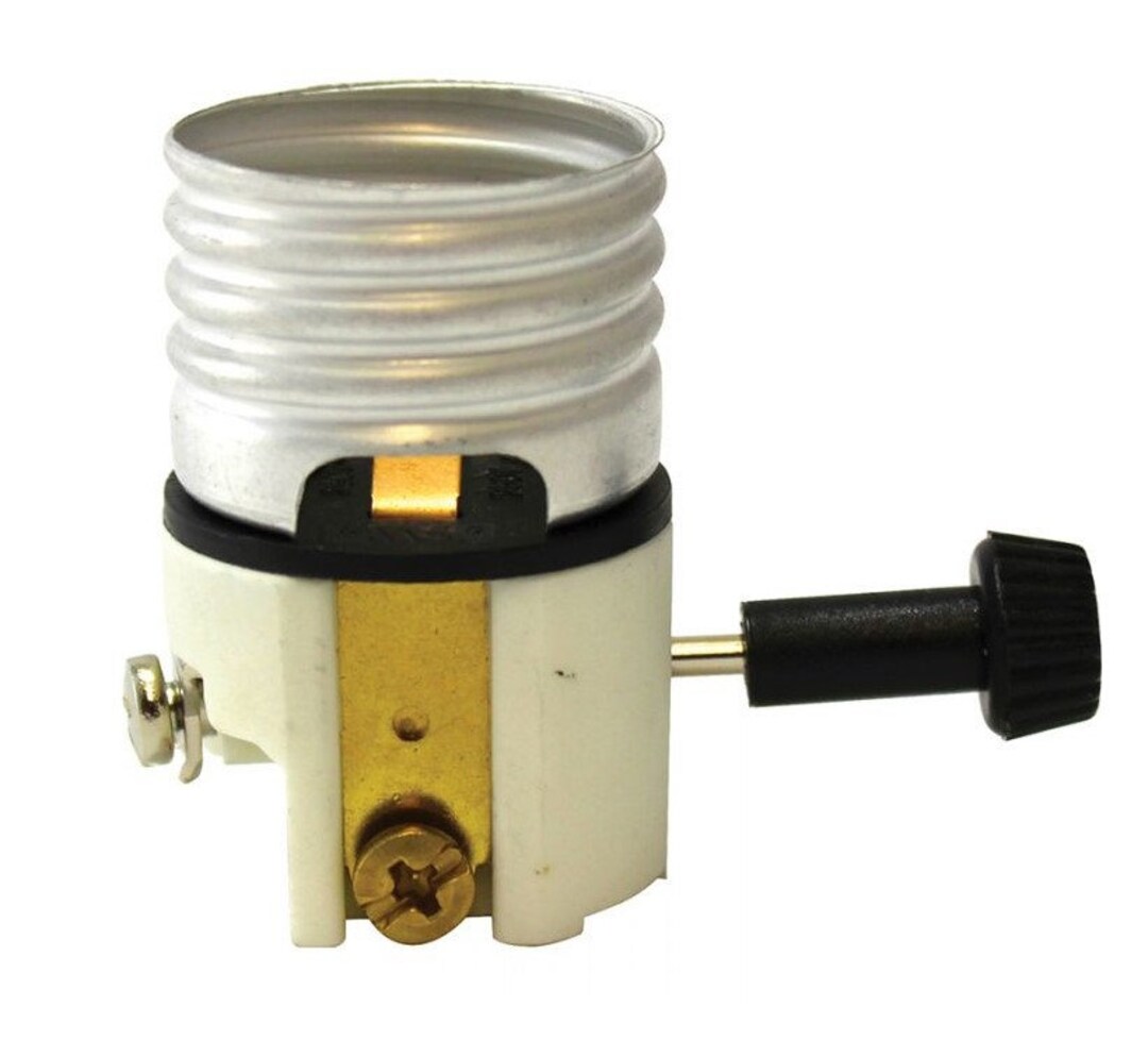 Lamp Parts 3-WAY Turn Knob Replacement Medium Base PORCELAIN Socket - Etsy